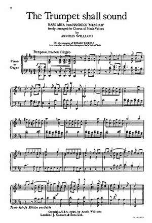Handel: The trumpet shall sound (from Messiah) (page 1 of 1) | Presto Music