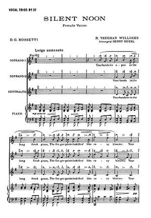 Vaughan Williams: Silent Noon (page 1 of 2) | Presto Music