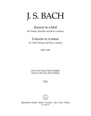 Bach, J S: Violin Concerto No. 1 in A minor, BWV1041 (page 1 of 6 ...