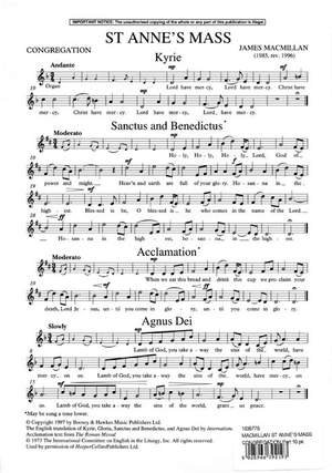 MacMillan, J: St Anne's Mass | Presto Music