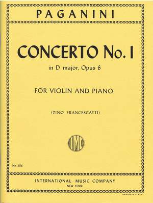 Paganini, N: Violin Concerto No.1 D major op.6 | Presto Music