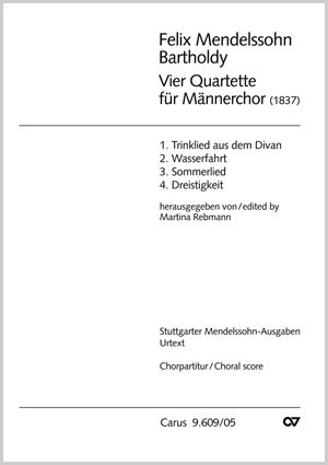 Mendelssohn: Vier Quartette für Männerchor | Presto Music