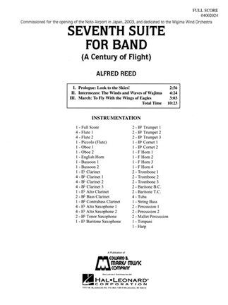 Alfred Reed: Seventh Suite for Band ( A Century of Flight ) | Presto Music