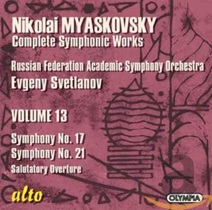 Myaskovsky - Complete Symphonic Works Vol. 13 - Alto: ALC1023 - CD ...