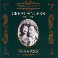 Great Singers Vol.1 - (1909 - 1938) - Nimbus: NI7801 - CD or download ...