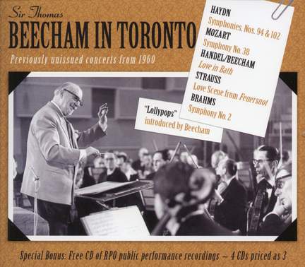 Beecham in Toronto - Music & Arts: MACD1255 - 4 CDs or download ...