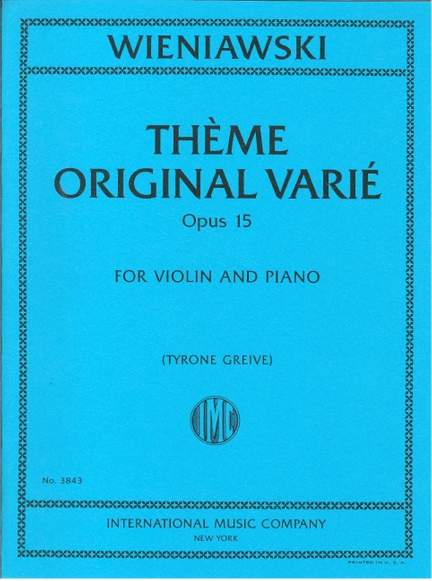 Henri Wieniawski: Thème Original Varié Op. 15 | Presto Music