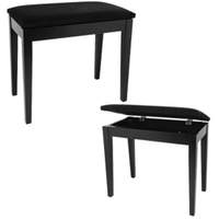 MS100 Box Piano Stool Black Black Vinyl Top | Presto Music