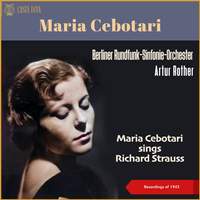 Maria Cebotari sings Richard Strauss - Casta Diva: CDMGCD15590 ...